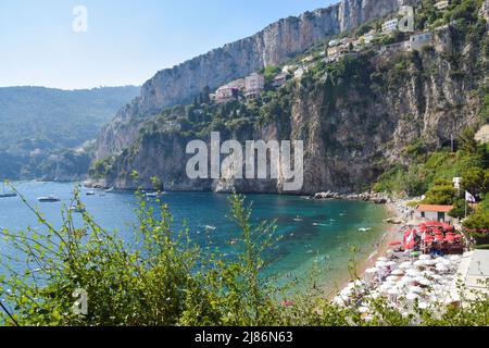 Scenic view of Mala Beach and coast. Cap d`Ail, South of France, 2019. Credit: Vuk Valcic ...